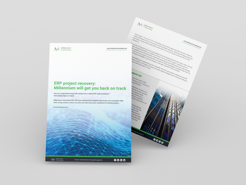 ERP project recovery - Millennium Consulting